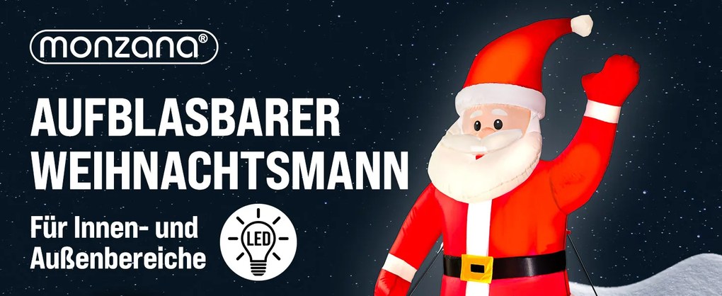 Nafukovací Santa Claus s osvětlení