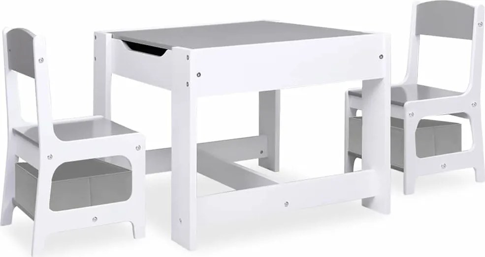 vidaXL Dětský stůl se 2 židlemi MDF [80284] Barva: Hnědá