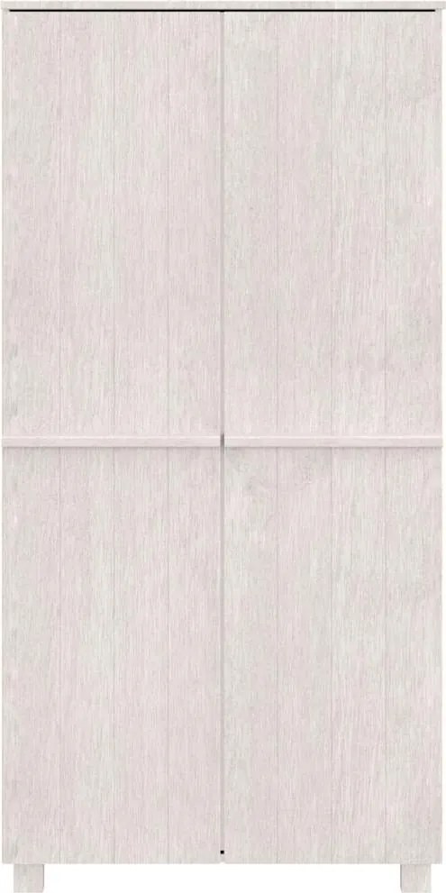 Šatní skříň HAMAR bílá 89 x 50 x 180 cm masivní borovice 340481