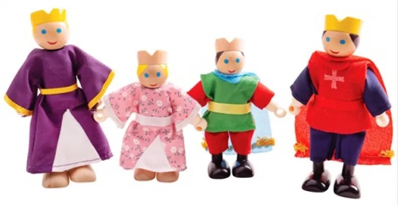 Bigjigs Toys Dřevěné postavičky královská rodina