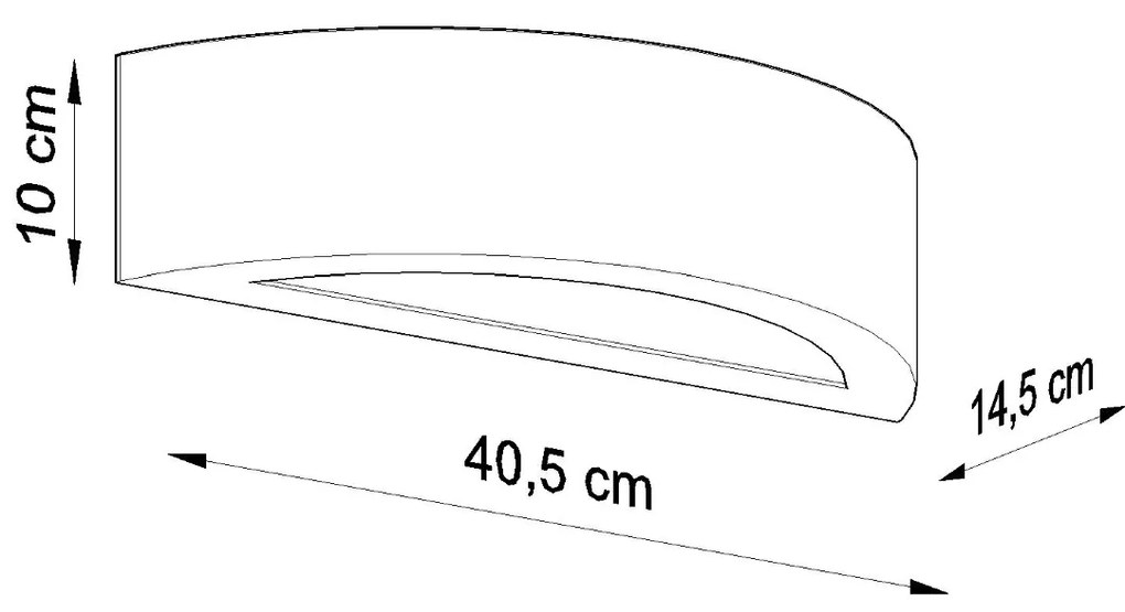 Sollux Lighting Nástěnné svítidlo keramické ATENA Černá