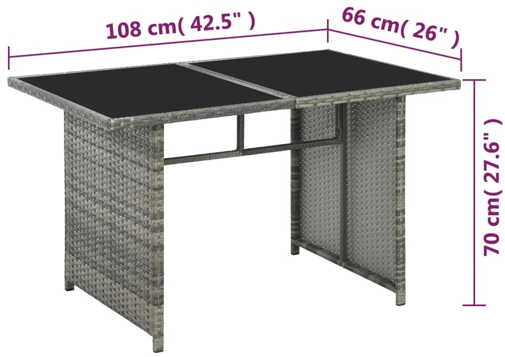 vidaXL Marketos 10dílná zahradní sedací souprava s poduškami polyratan šedá