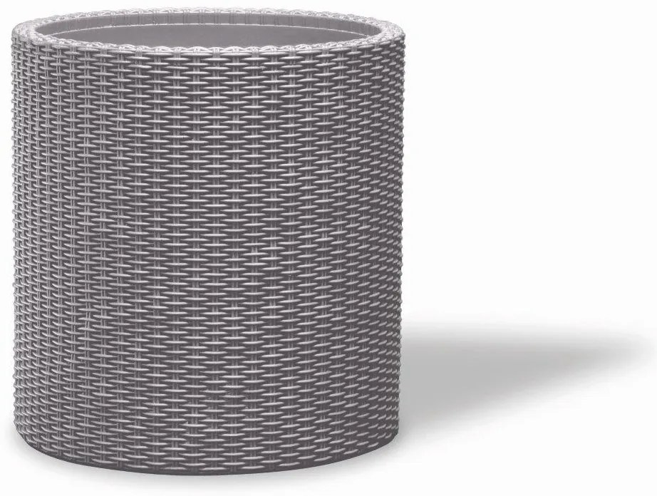 Květináč keter cylinder m silver grey