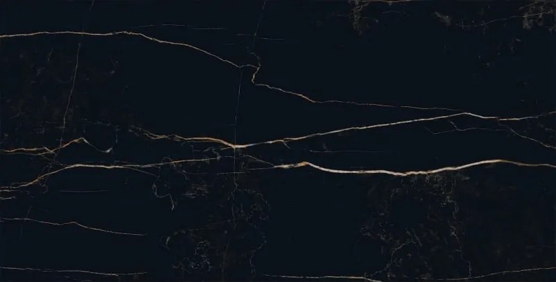 Mexen Flamingo Černý vzorek glazované gresové rektifikované dlaždice G1, dlaždice podlahová-stěnová, vysoký lesk