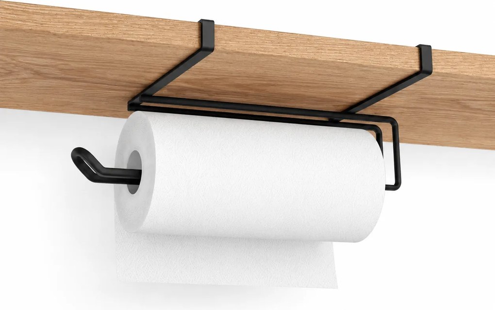 METALTEX Závěsný kovový držák na utěrky, Easy-Roll · LAVA, černý,  35 x 18 x 10 cm