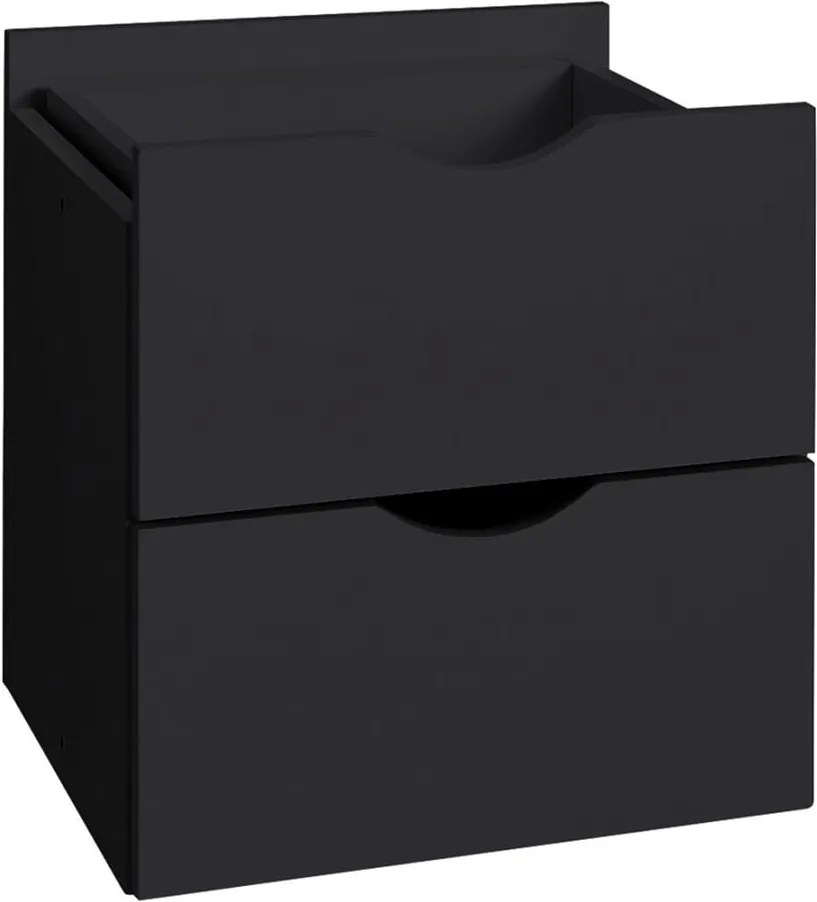 Černá dvojitá zásuvka do regálu Støraa Kiera, 33 x 33 cm