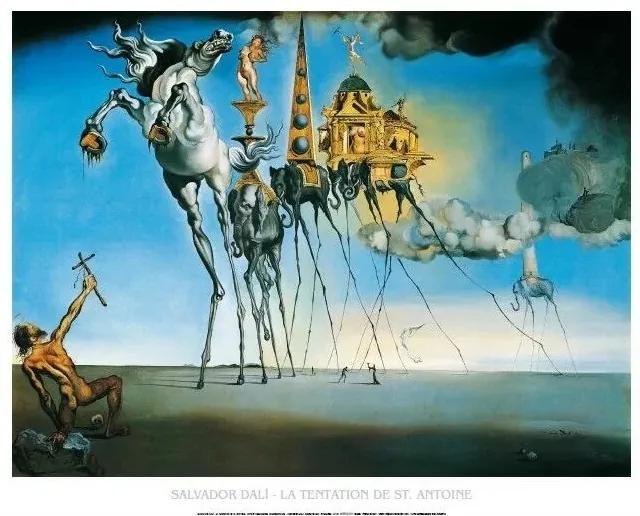 Umělecký tisk La Tentation De St.Antoine, Salvador Dalí, (30 x 24 cm)