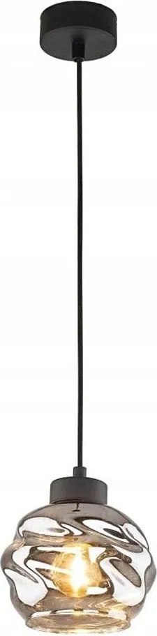 LED Lustr na lanku ZULIA 1xE27/15W/230V černá/kouřová černá