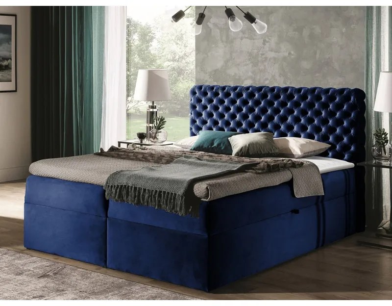 Kontinentální postel Tigline, Rozměr postele: 180 x 200 cm, Barva:: Magic Velvet 2206