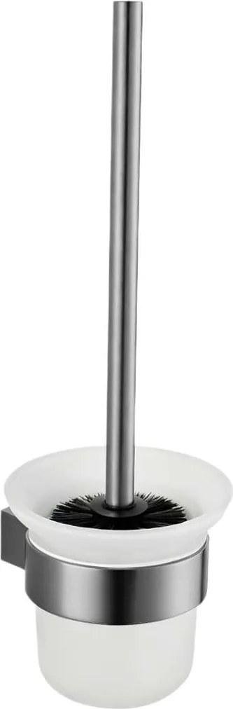 kielle Vega - WC štětka nástěnná s držákem, matné sklo/gun grey 40518027
