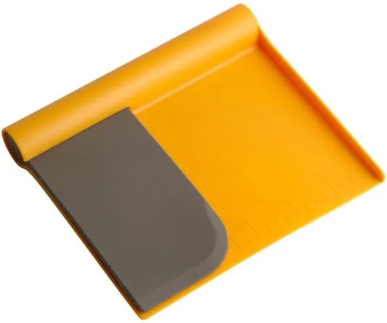 Set oranžového kráječe na těsto a stěrky Steel Function Scraper