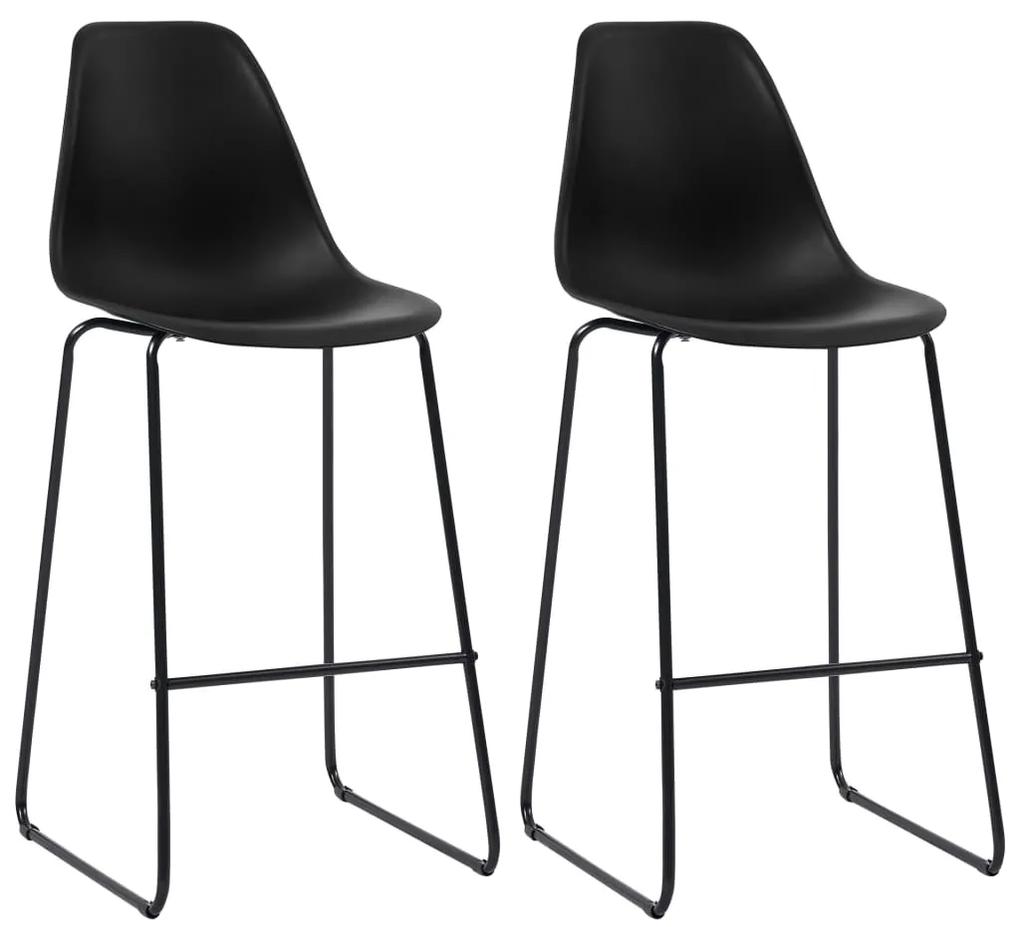 Barové židle 2 ks černé plast,  281501