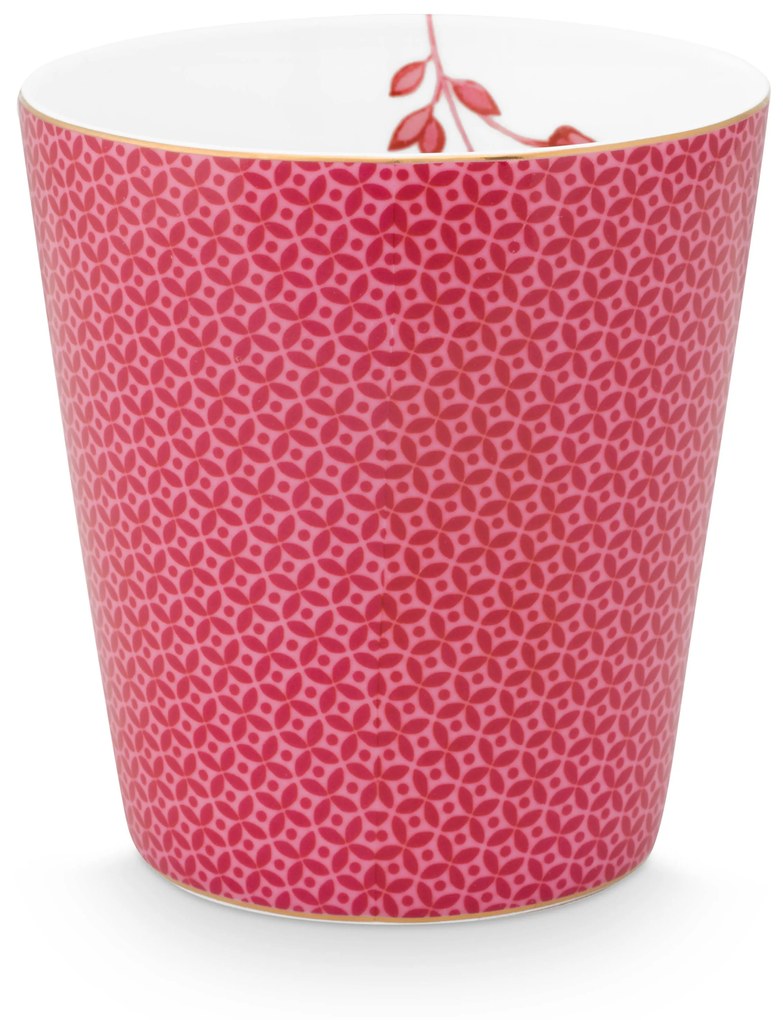 Pip Studio Royal tiles hrnek bez ucha 270ml, růžovo-bílý