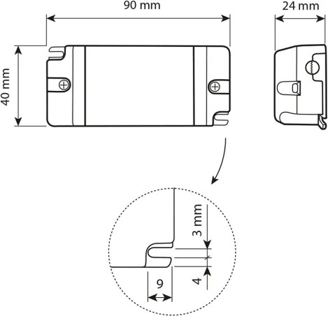 Nábytkový LED napájecí zdroj McLED 24VDC 12W 0,5A ML-732.070.11.1