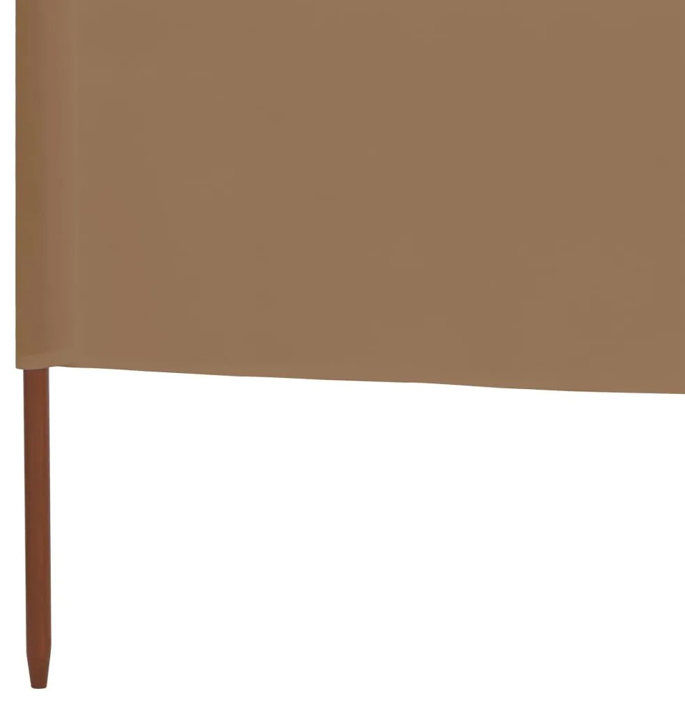 vidaXL Marketos 6dílná zástěna proti větru látková 800 x 120 cm taupe