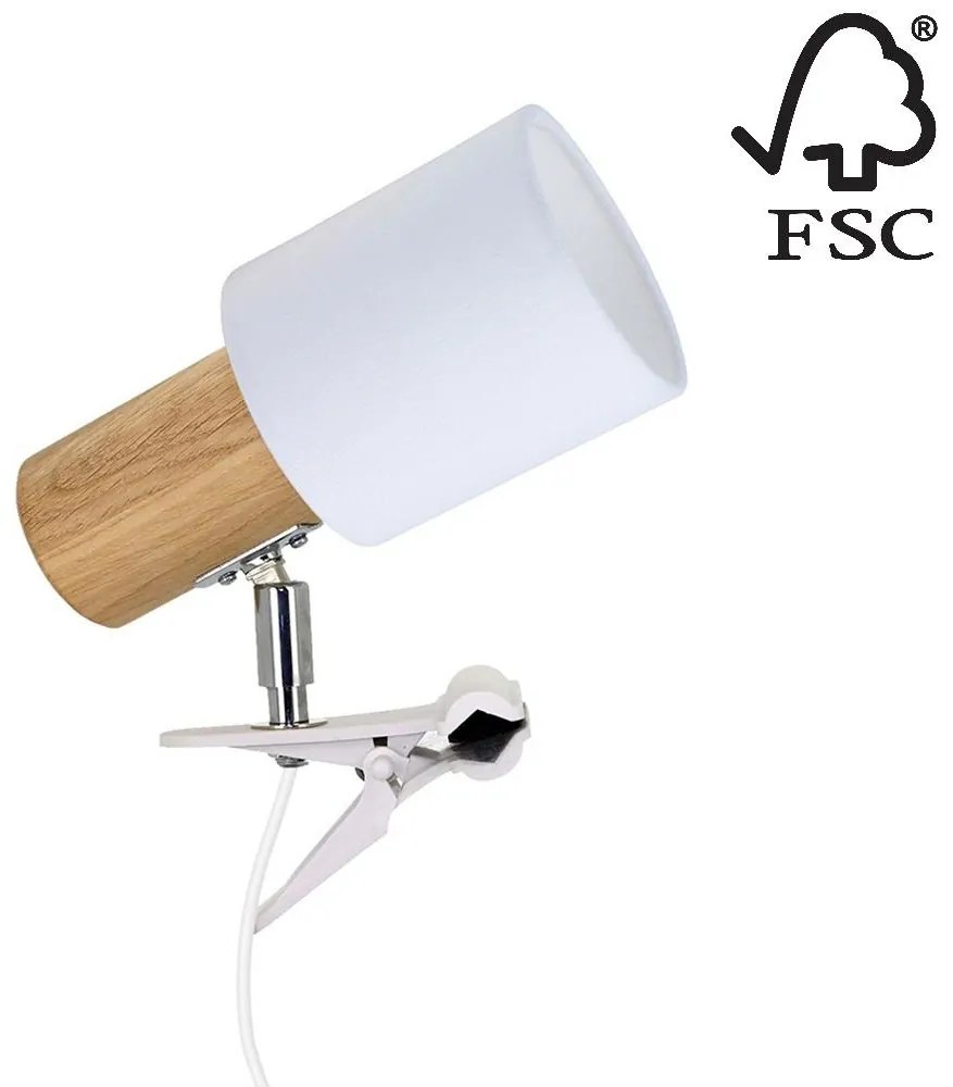 Spot-Light Spot-Light 2236174WK - Lampa s klipem TREEHOUSE 1xE27/25W/230V SP0550