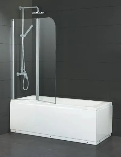 Olsen Spa Vanová zástěna ALVOR BARVA rámu - Chrom/Leštěný hliník (ALU), Rozměr A - 120 cm, Směr zavírání - Univerzální Levé / Pravé, Výplň - Čiré bezpečnostní sklo - 5 mm - BCALVO12CC