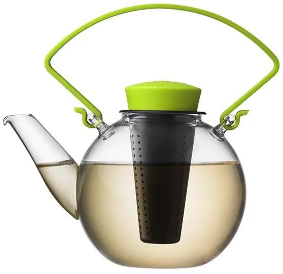 QDO Skleněná čajová konvice Tea for U zelená