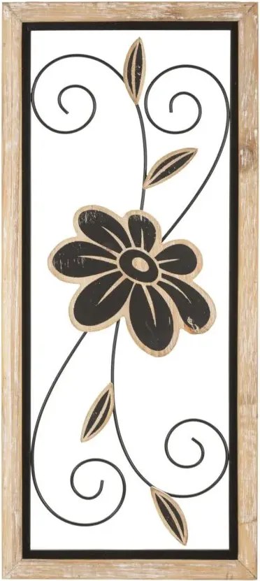 Nástěnná dekorace Koman A 26x60 cm hnědá/černá