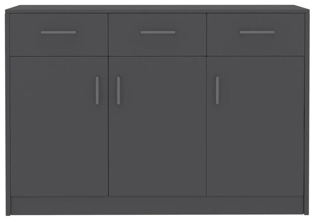vidaXL Příborník šedý 110 x 30 x 75 cm dřevotříska