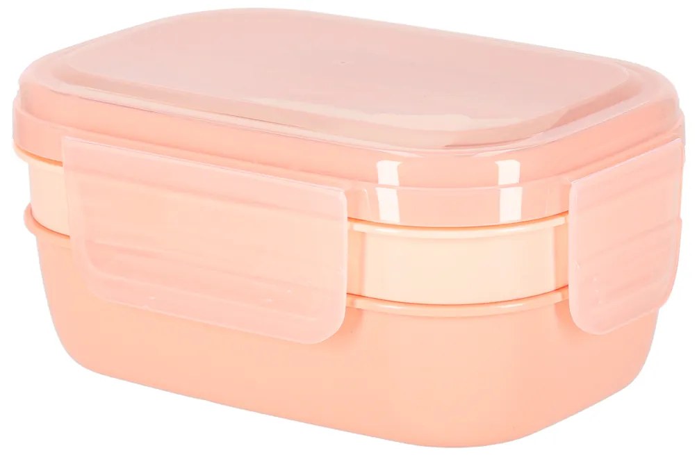 Creative Corner Snídaňový box s přihrádkami rozdělený 1900ml meruňka
