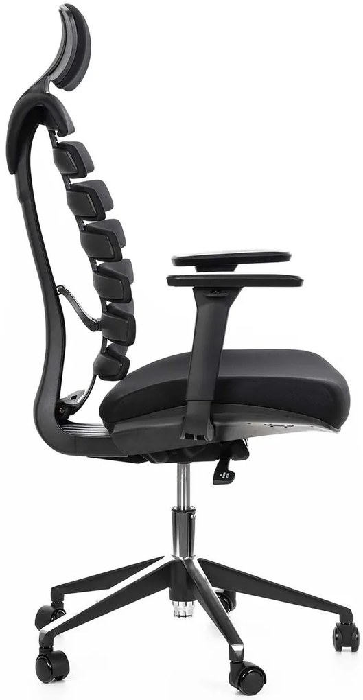 MERCURY Ergonomická kancelářská židle LOMAX - černá látka / nosnost 150 kg
