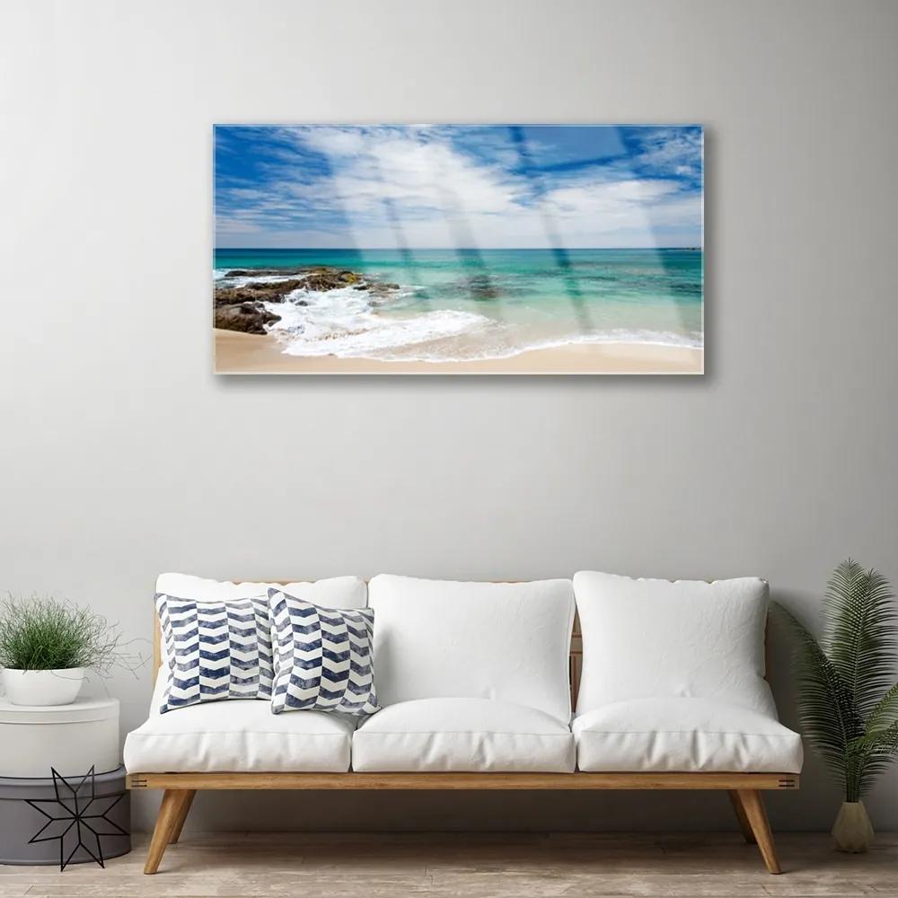 akrylový obraz Pláž Moře Krajina 100x50 cm