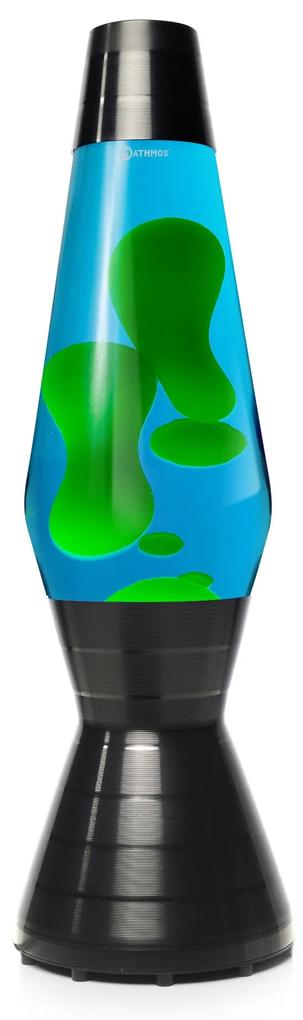 Mathmos Astro Vinyl, originální lávová lampa s modrou tekutinou a zelenou lávou, 44cm