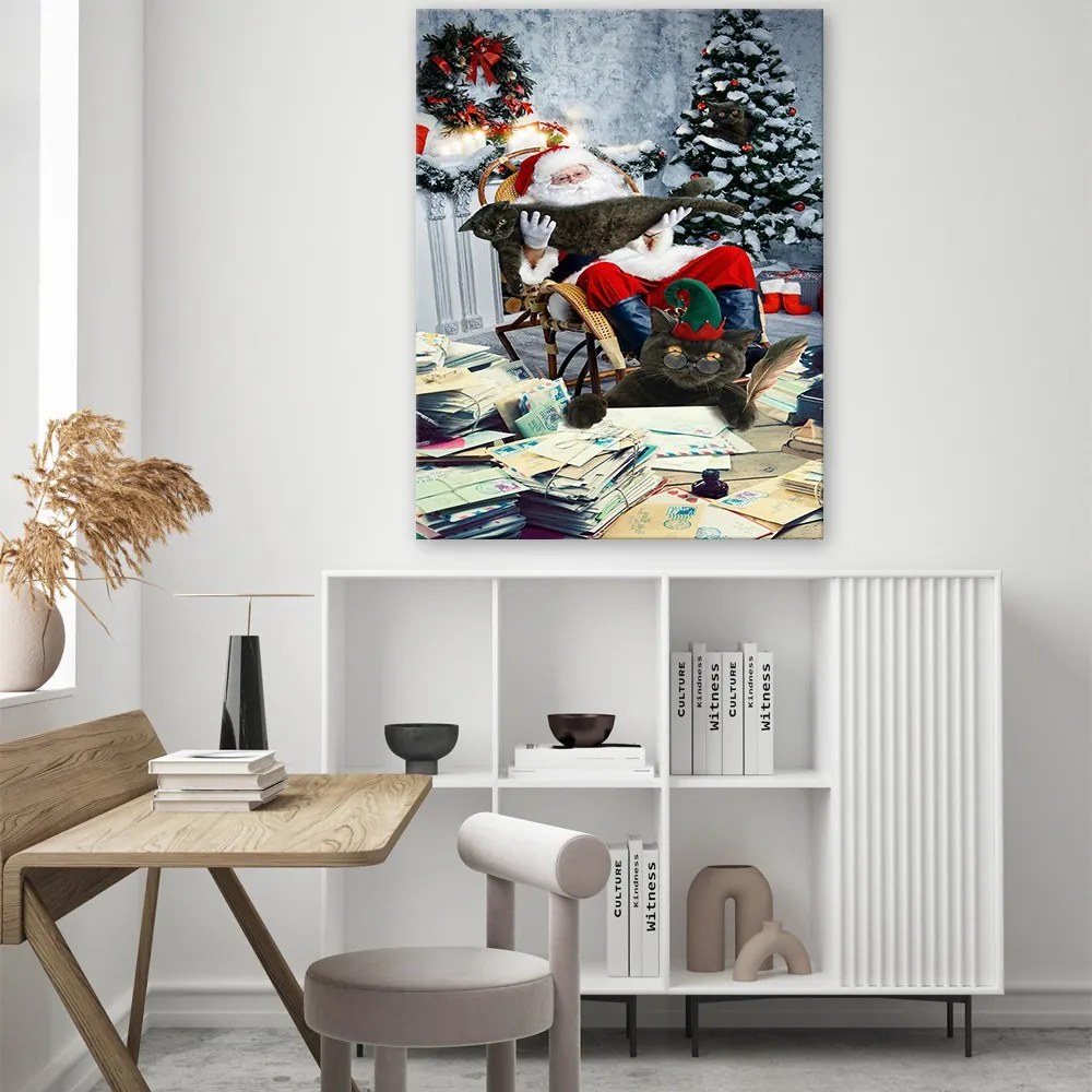 Gario Obraz na plátně Kočky Santa Claus - Galina Bugaevskaya Rozměry: 40 x 60 cm