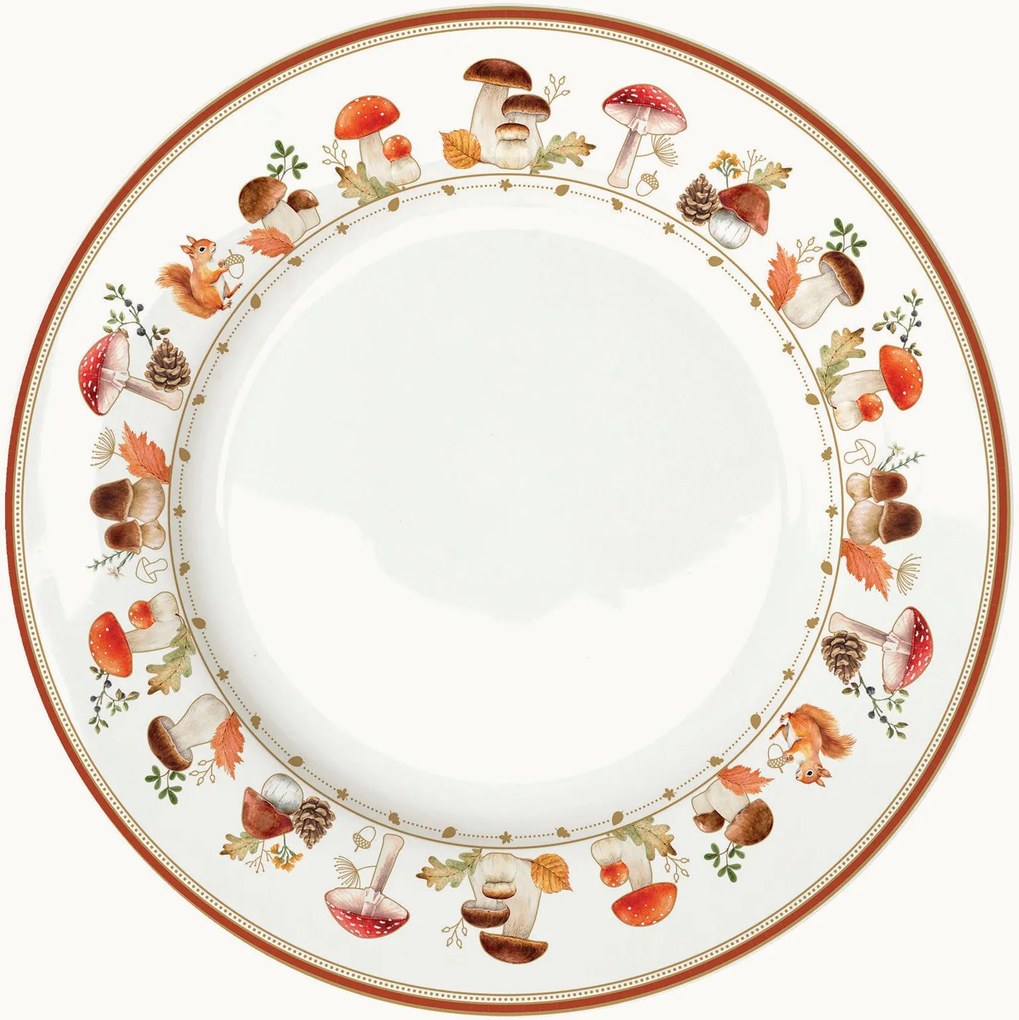 Sada porcelánových mělkých talířů Autumn Breeze, 6 dílů