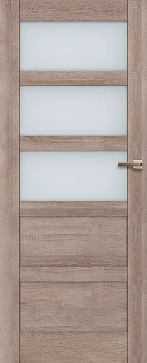 Interiérové dveře vasco doors BRAGA model 4 Průchozí rozměr: 70 x 197 cm, Orientace dveří: Levé dveře, Dekor: Dub šedý