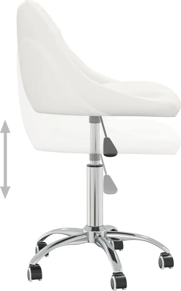 vidaXL Otočné jídelní židle 2 ks umělá kůže [335199] Barva: Bílá