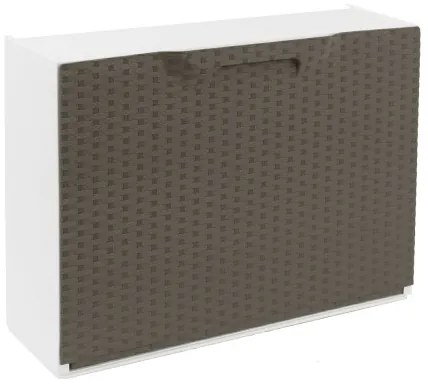 ARTPLAST ARTU50-FRT Plastový botník RATTAN taupe/bílý 51x17,3x40 cm