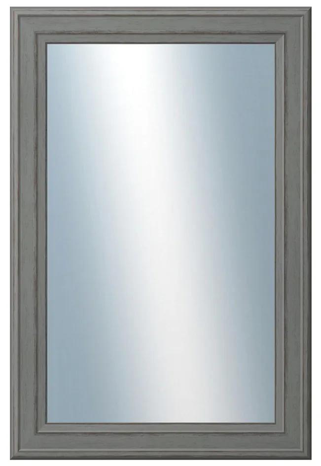 DANTIK - Zarámované zrcadlo - rozměr s rámem cca 40x60 cm z lišty STEP tmavěšedá (3021)