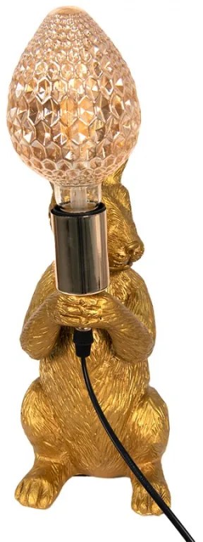 Dekorativní lampička ve tvaru zlatého zajíce Freddy – 13x17x36 cm