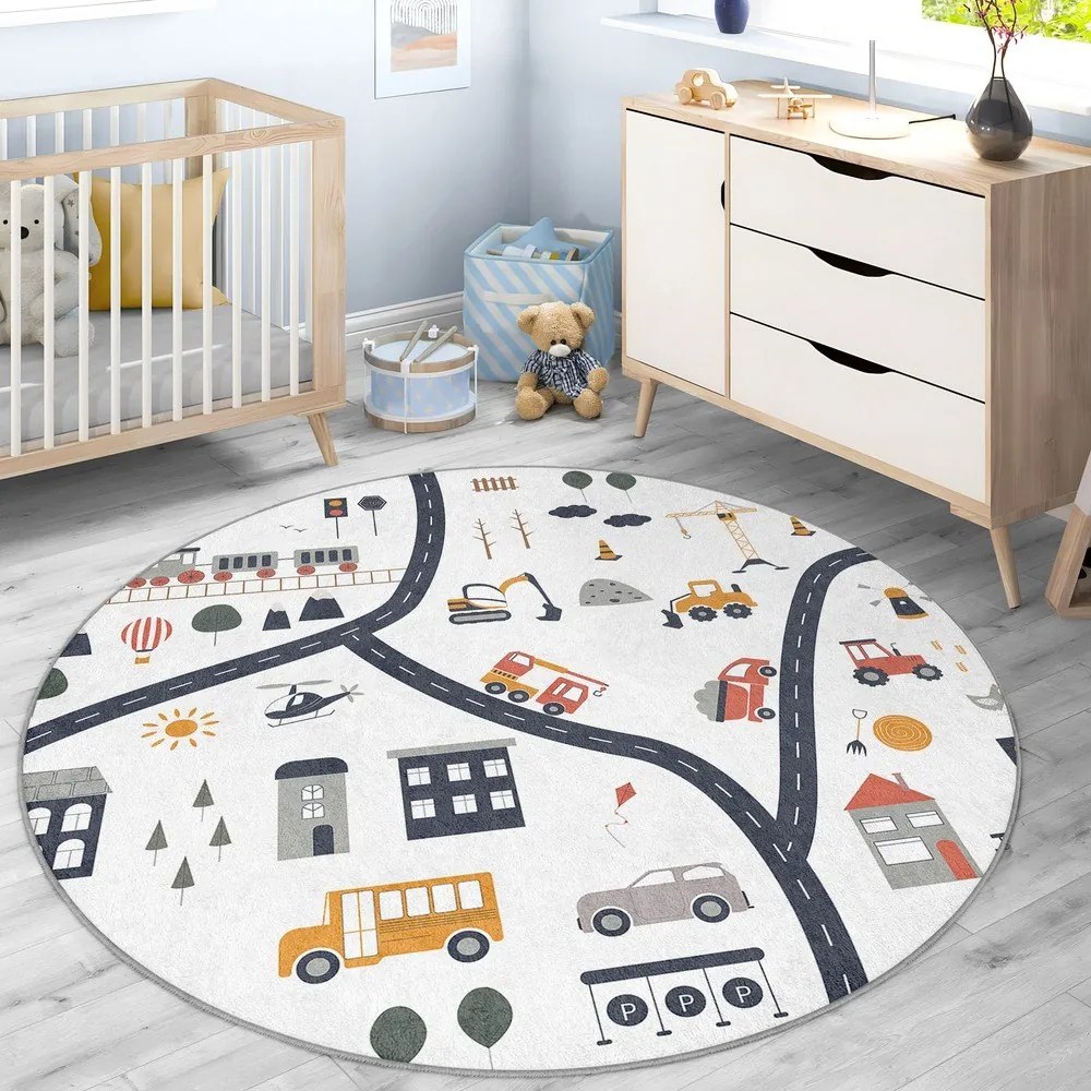 Pratelný dětský hrací koberec ø120 cm World Around Me – Mila Home