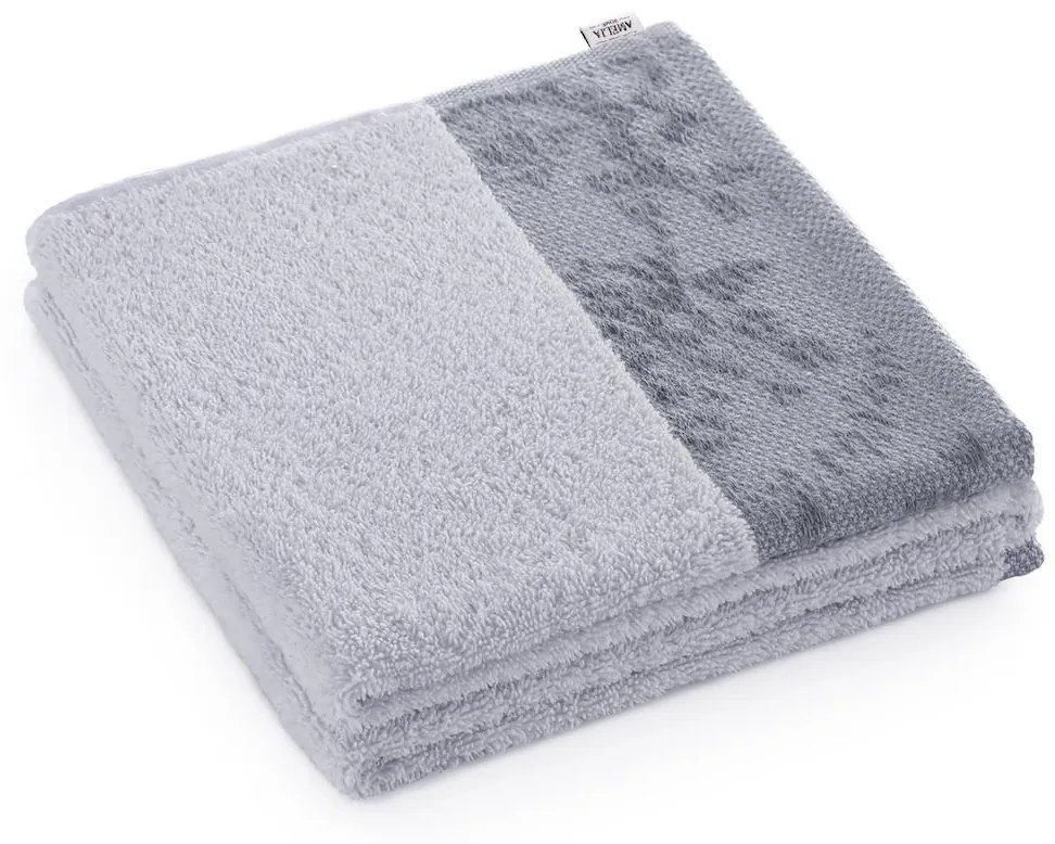 Bavlněný ručník AmeliaHome Crea I světle šedý