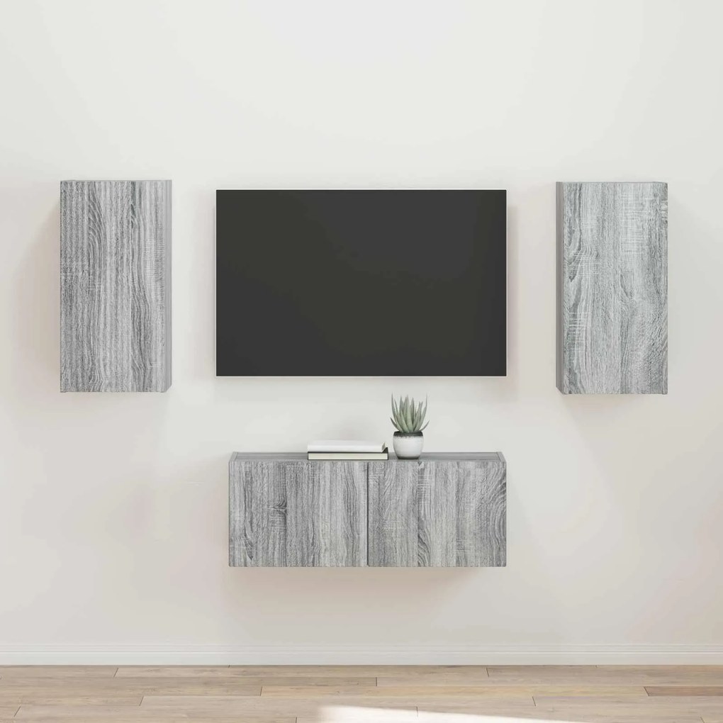 Sestava TV skříněk 2 ks Šedá Sonoma Kompozitní dřevo 3408967