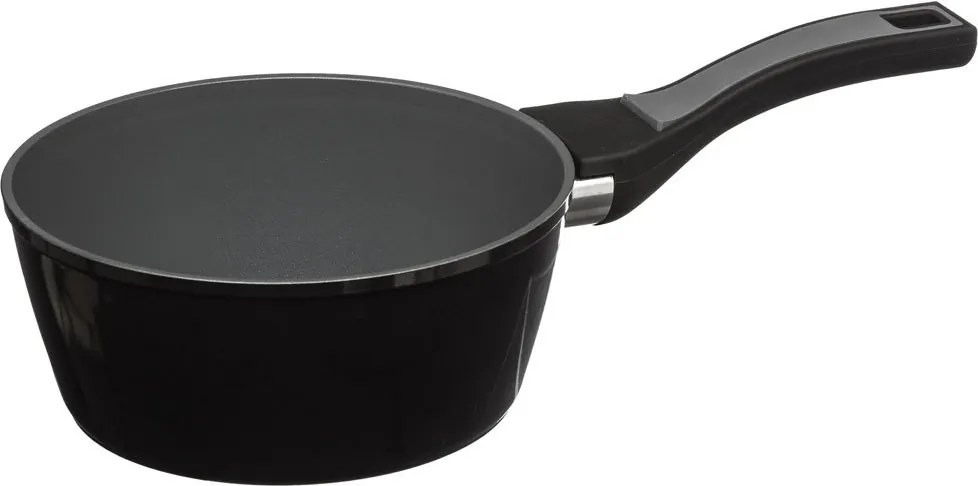 Kuchyňská pánev s rukojetí, hliník, hrnec, Ø 18 cm, černá