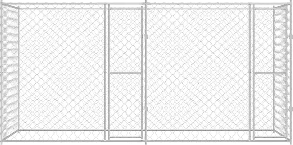 Klec pro psa Stříbrná 400 x 200 x 200 cm Pozinkovaná ocel 3368306