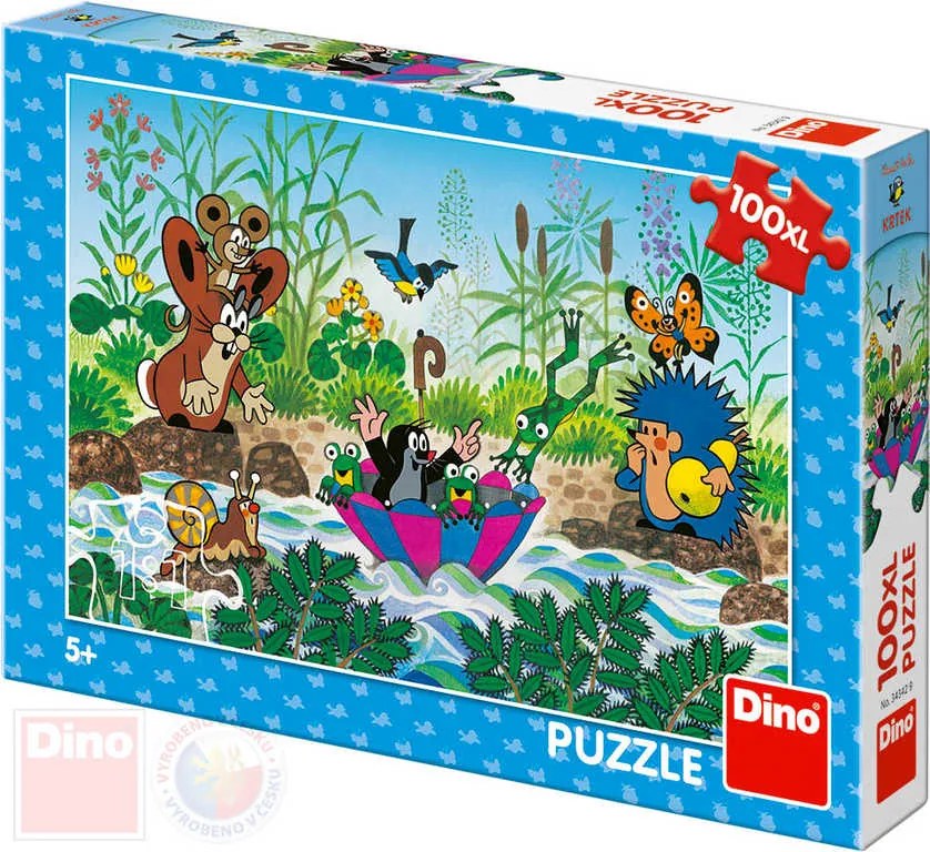 DINO Puzzle Krtkova plavba Krtek (Krteček) 47x33cm skládačka 100 dílků XL dn343429