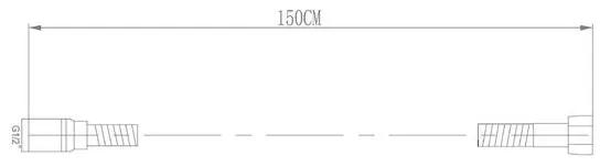 Sapho Lux Sprchová hadice roztažitelná 150-180 cm, chrom FSACC293