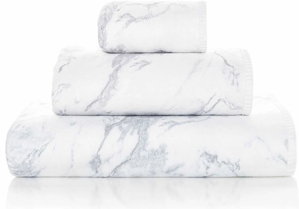 Froté bavlněný ručník Graccioza Mabel 700 gsm bílá se vzorem