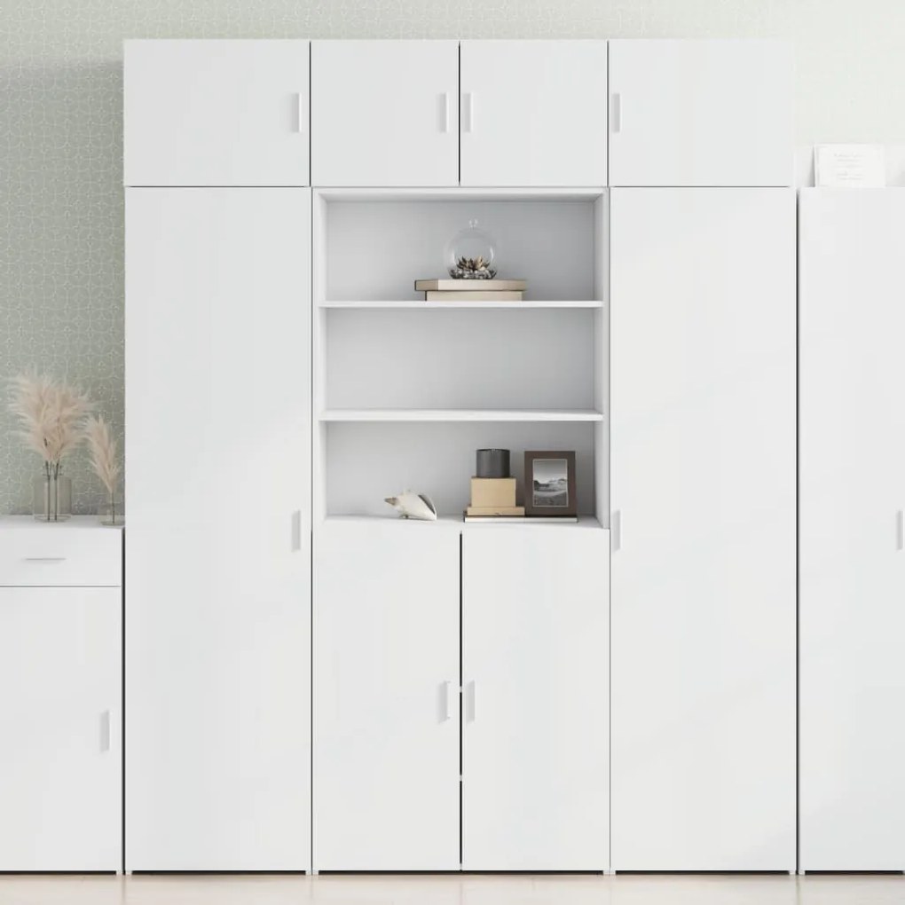 Skříň highboard bílá 80 x 42,5 x 185 cm kompozitní dřevo 3281378