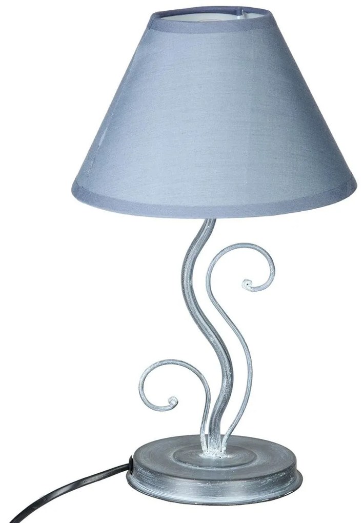 Stolní lampa FEUILLE, motiv vlny s modrým difuzérem, 35 cm