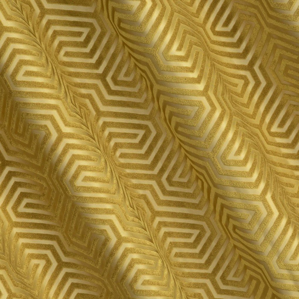 ZÁVĚS NA KROUŽCÍCH PIERRE CARDIN INGA 140X250 CM ZLATÁ