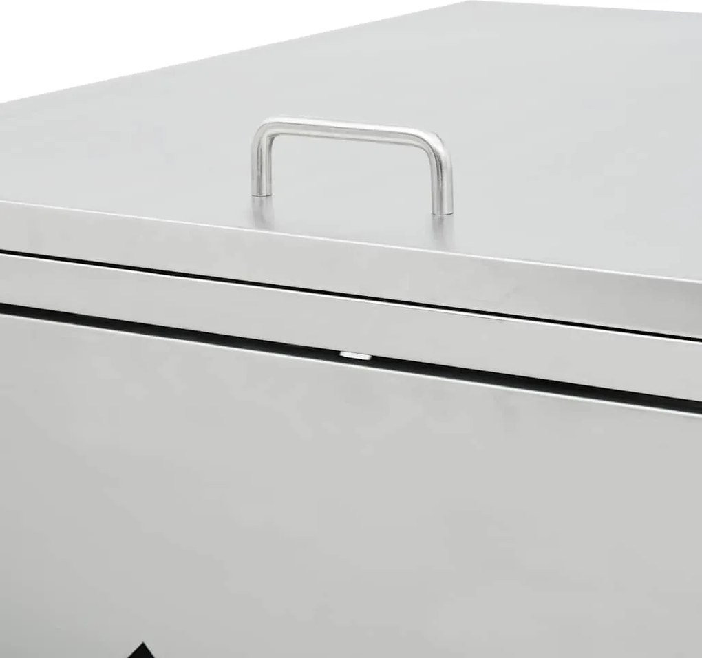 Přístřešek na čtyři popelnice 240 l nerezová ocel 145382