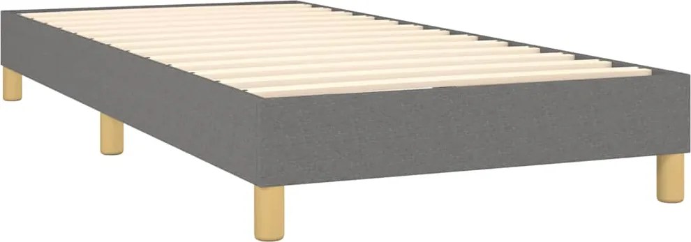 Box spring postel s matrací tmavě šedá 80 x 200 cm textil 3140410