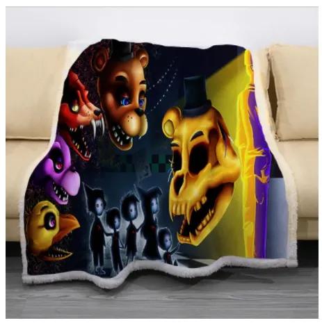 Plyšová deka s 3D potiskem Five Nights at Freddys Variace: 14, Velikost: 130 x 150 cm