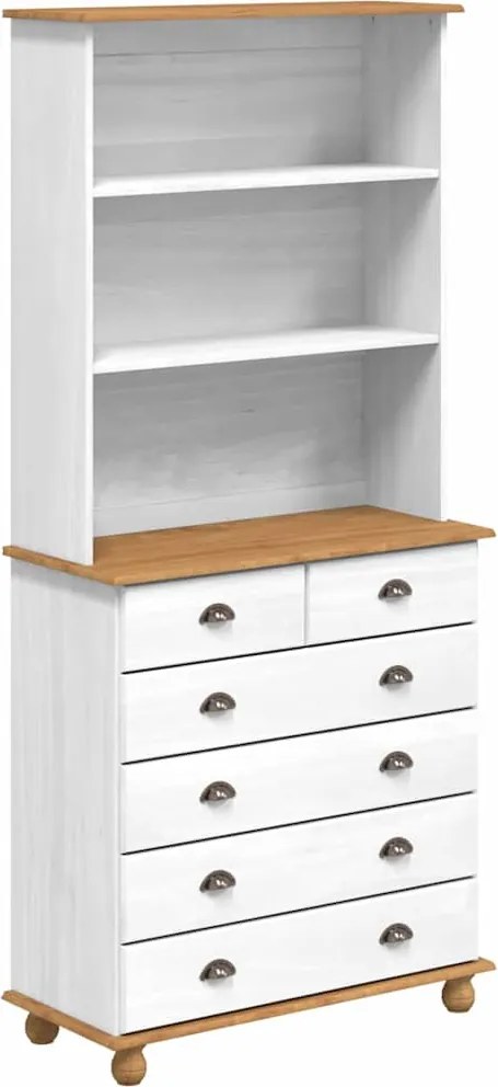 Kotec ASKIM Bílá 91 x 40 x 200,5 cm Masivní borové dřevo 3334641